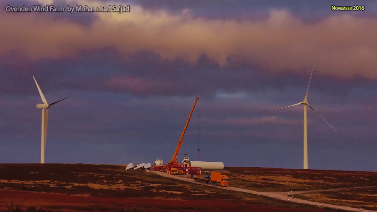 Wind Turbines at Ovenden Wind Farm 4k - YouTube