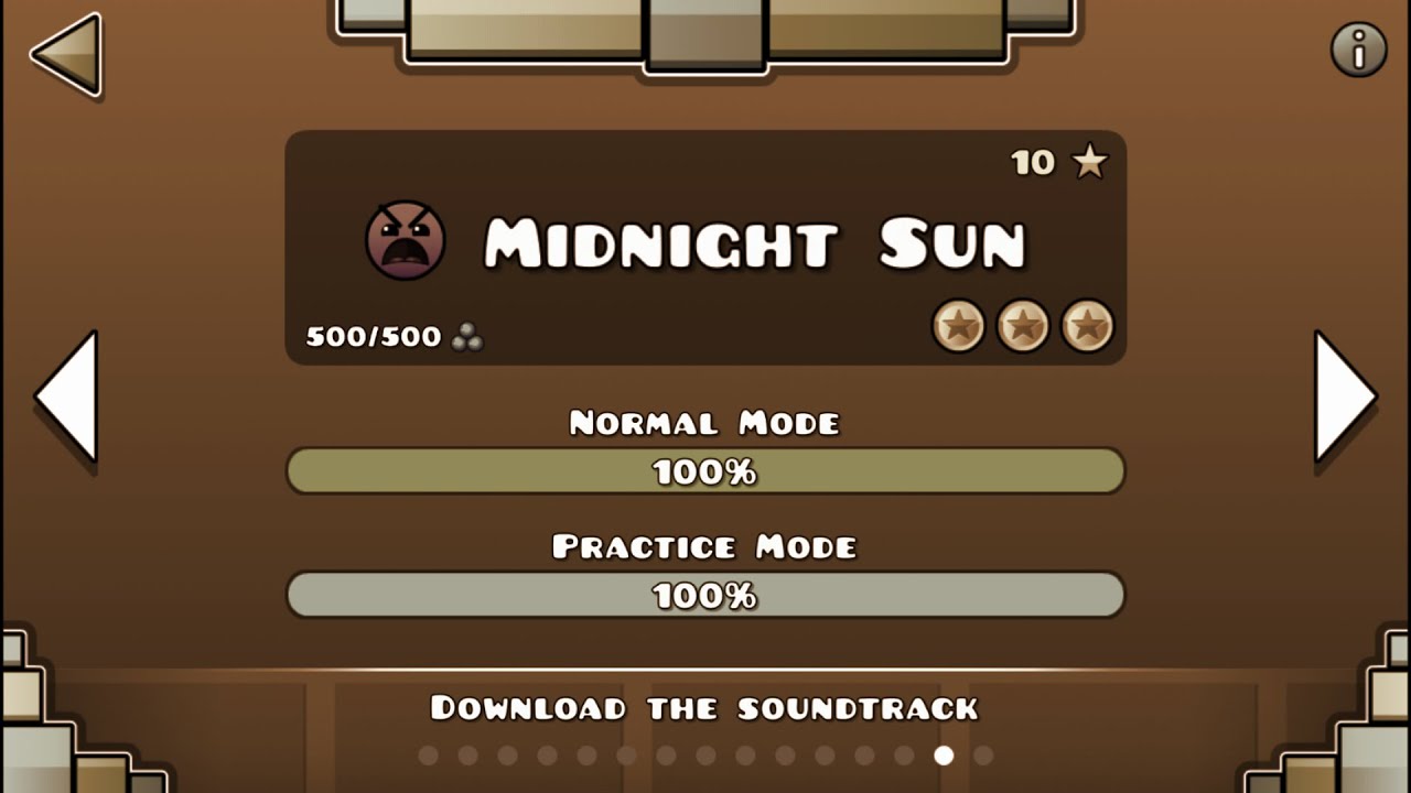 “Midnight Sun” Level 14 of Geometry Dash The Forgotten Journey - YouTube
