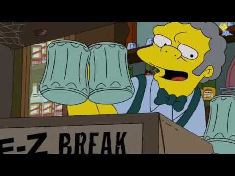 The Simpsons - Bart's best prank in a food market - YouTube