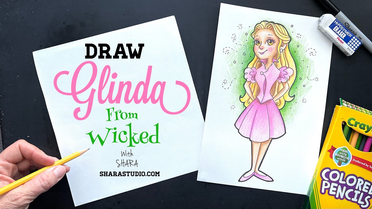 How to draw Glinda from Wicked - YouTube