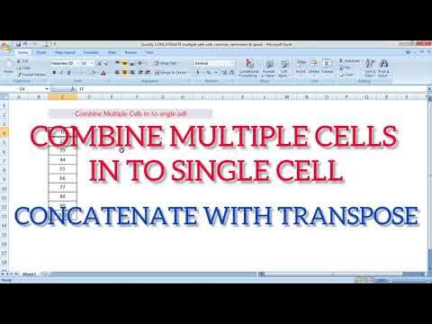 Quickly CONCATENATE multiple cells with commas, semicolon & space | Multiple cell in to single ...