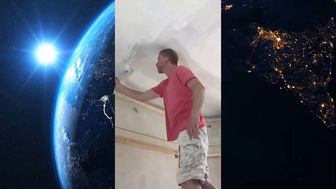 Glet de finisaj pe tavan din rigips cu trafaletul si finisat cu ...