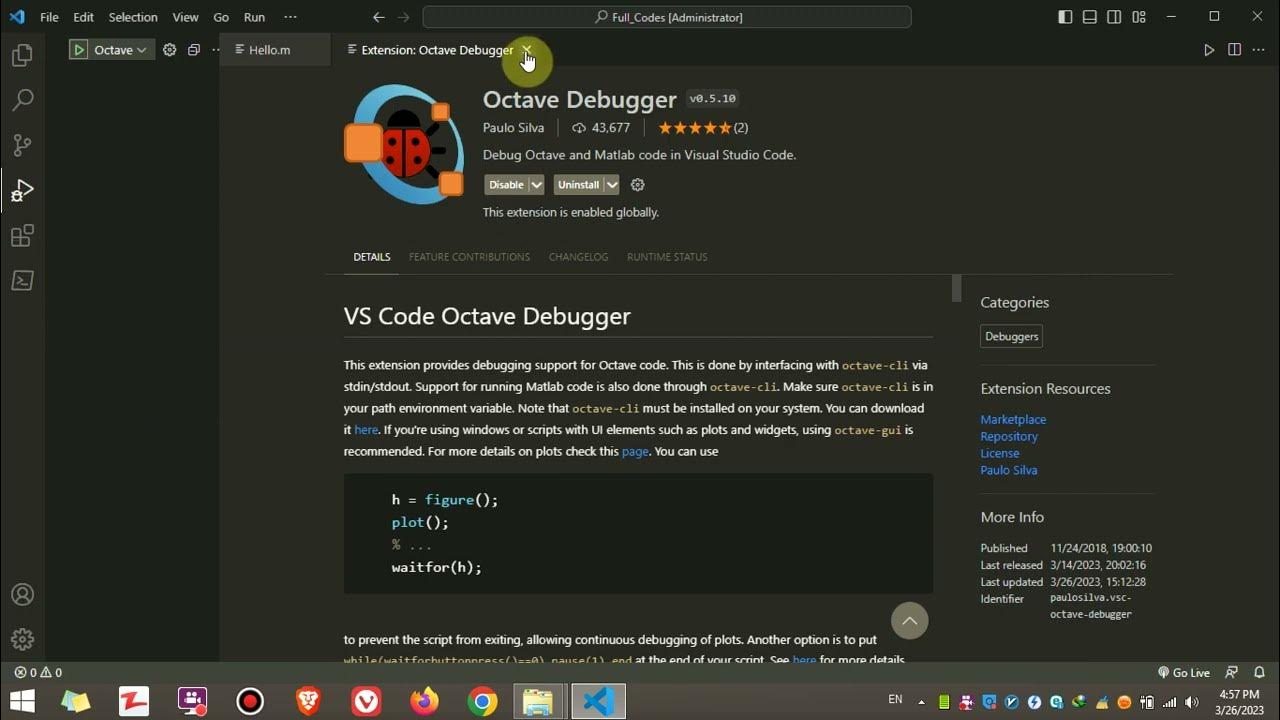 How to Download and Install GNU Octave on Windows and VSCode? - YouTube
