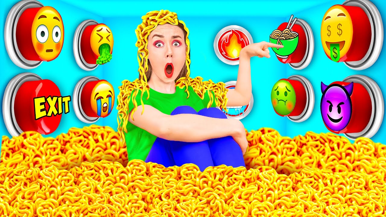 1000 Mystery Buttons Challenge Only 1 Lets You Escape | Funny Kitchen ...