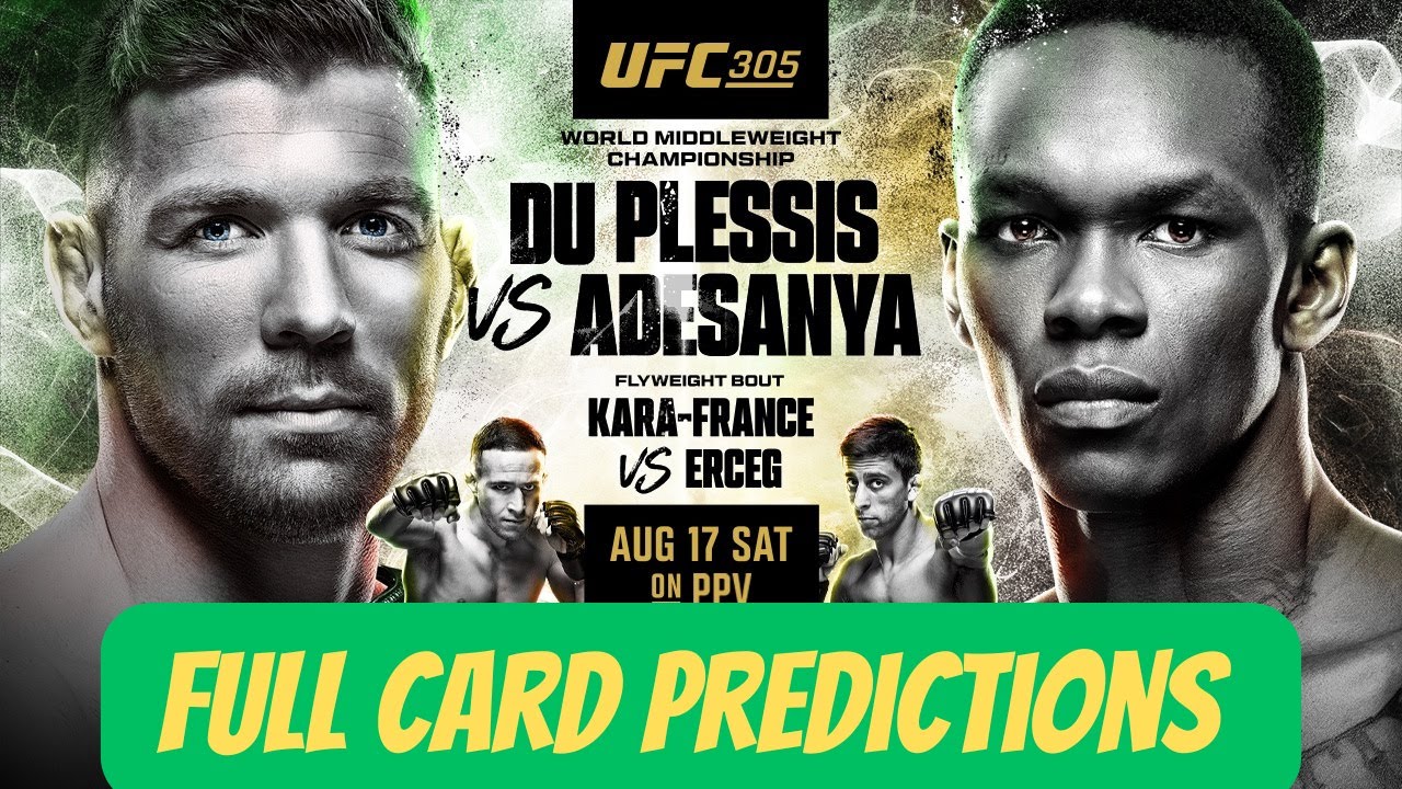 UFC 305 Full Card Predictions and best bets - YouTube
