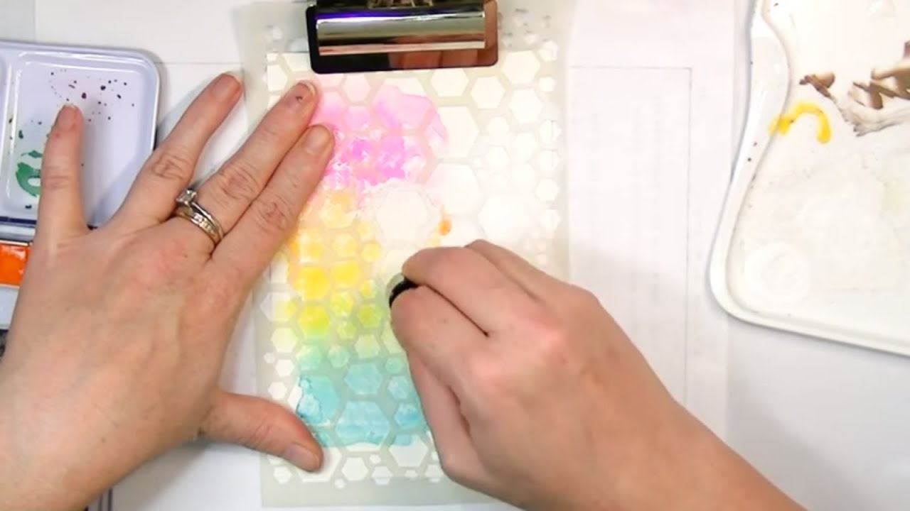 Easy Art Journal Page With Watercolors and Stamps | Mixed Media Art ...