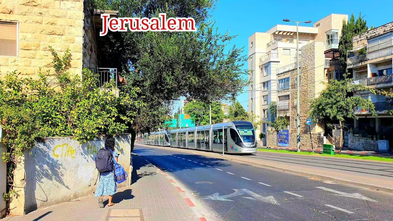 Jerusalem, Walk from Chords Bridge to Denya Square, Israel - YouTube