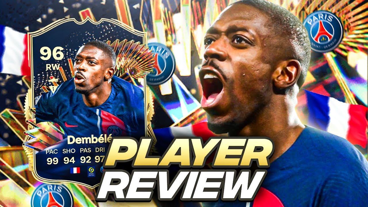 5⭐5⭐ 96 TOTS DEMBELE PLAYER REVIEW | FC 24 Ultimate Team - YouTube
