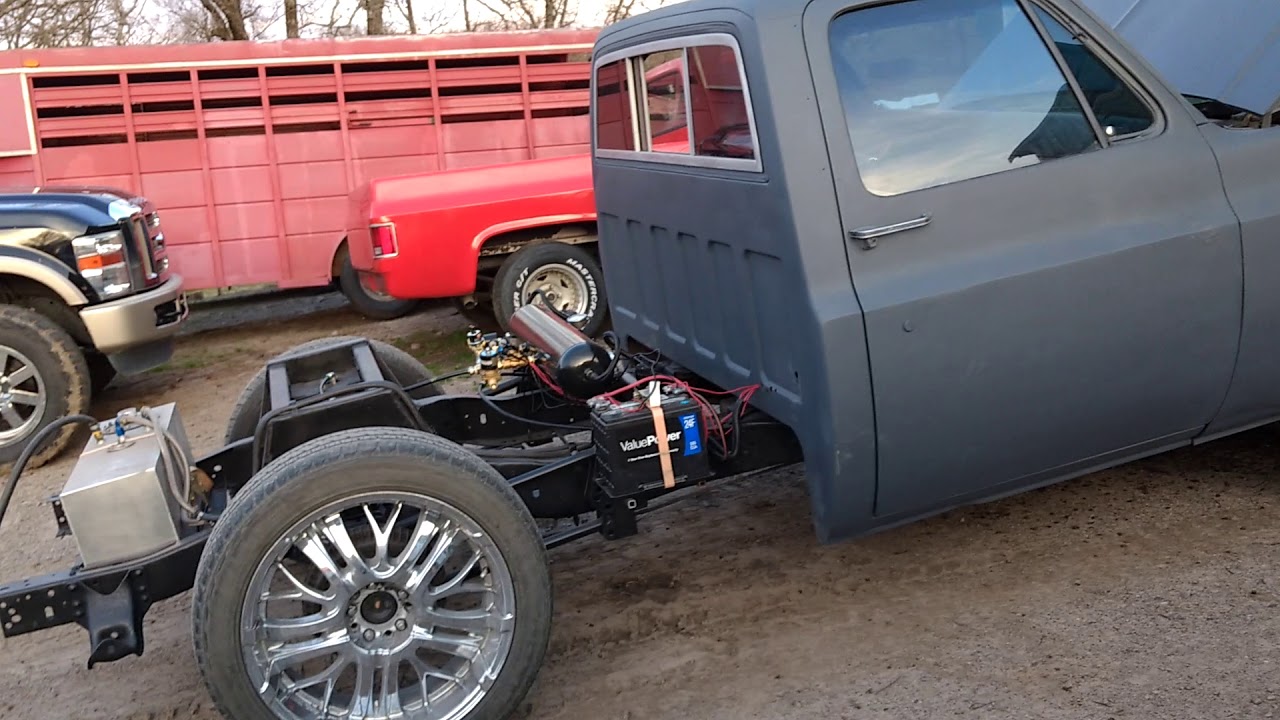 Bagged c10 square body update first drive and failure - YouTube