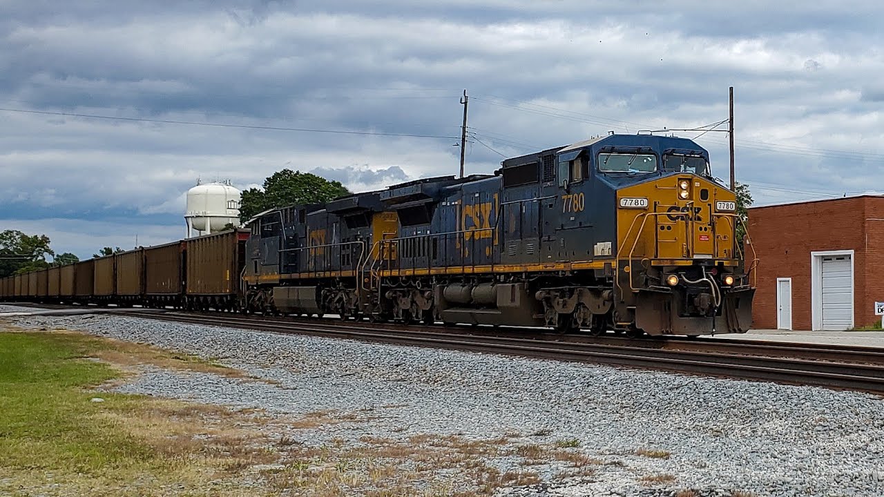 CSX CM40-8 7780 w/good K5LA leads C38129 South by Dunn, NC - YouTube