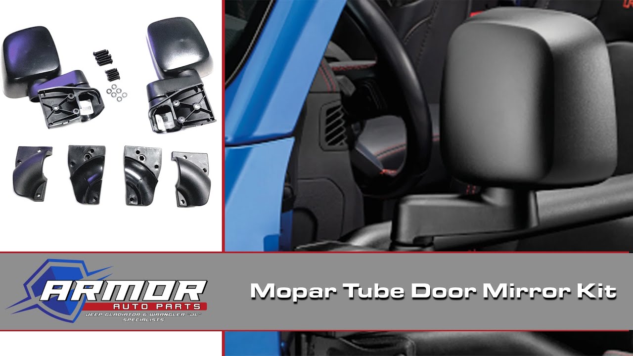 77072562AB Mopar Tube Door Mirror Kit, Jeep Gladiator & Wrangler JL ...
