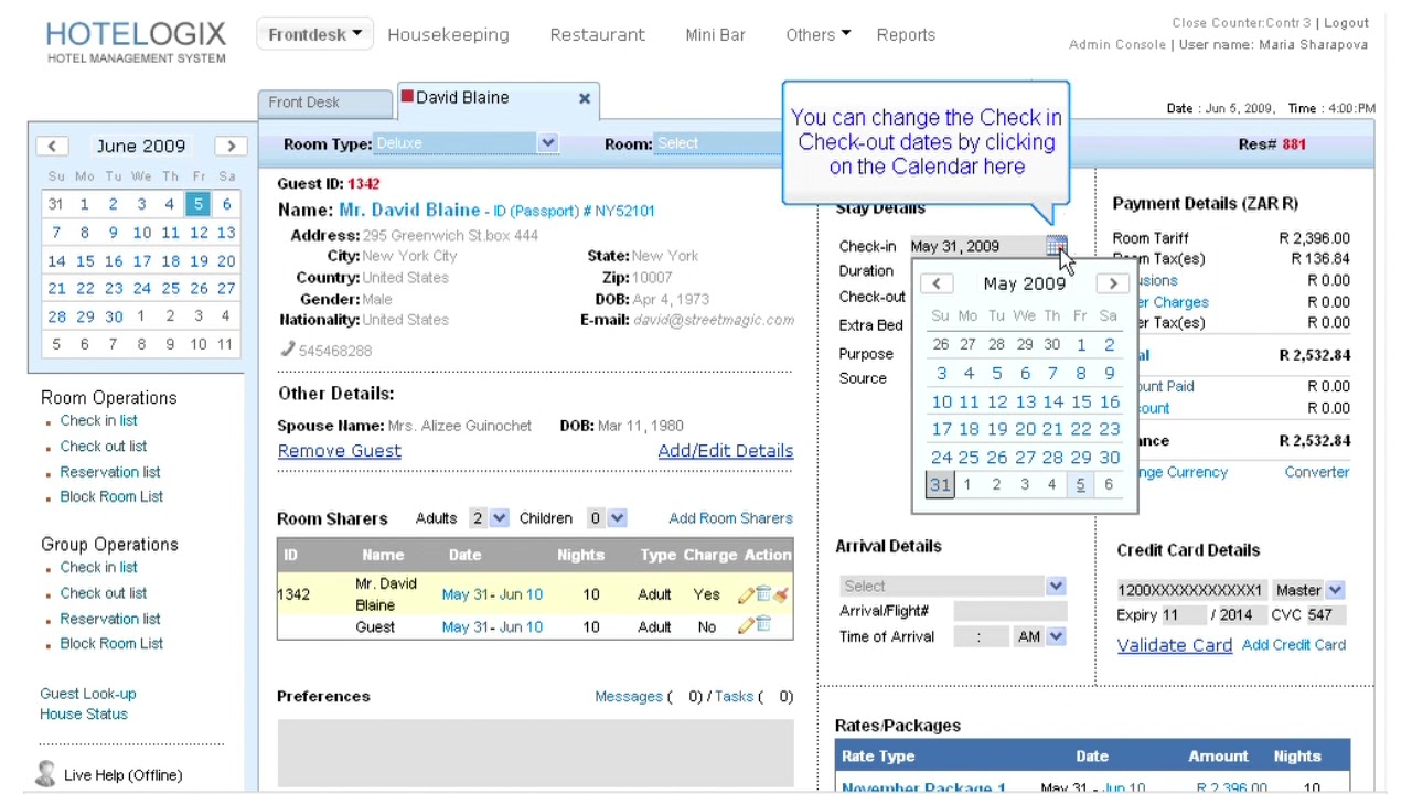 How to Change Stay Duration | Hotelogix - YouTube