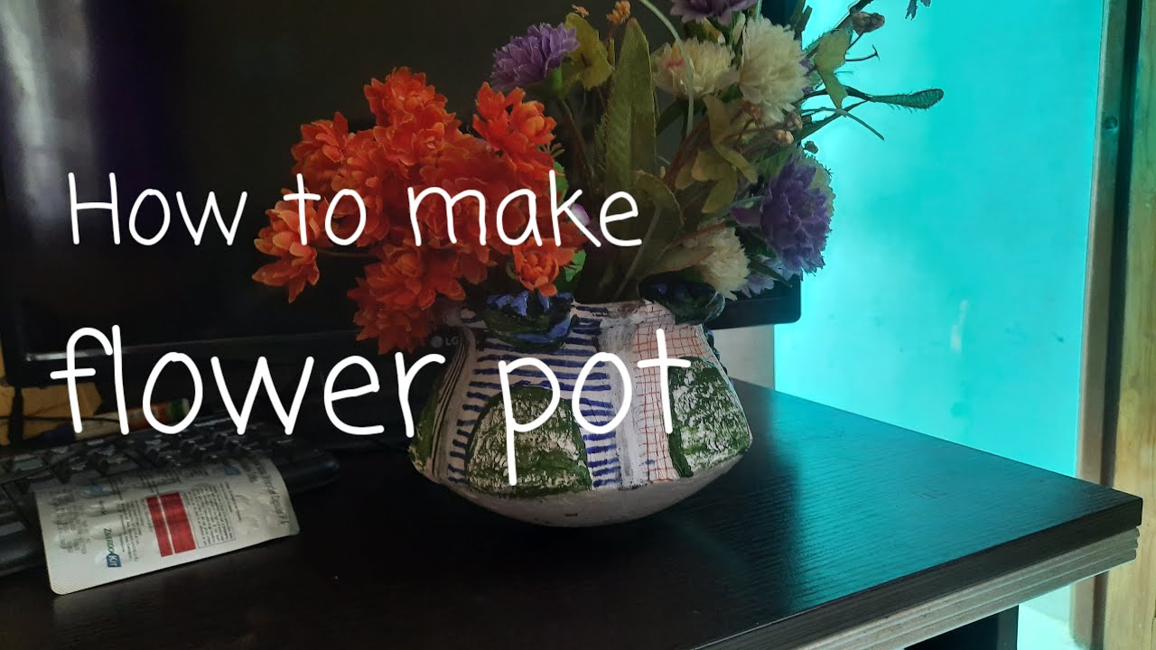 Flower pot making // How to make flower pot - YouTube