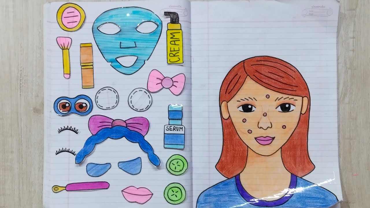😍 Paper Doll Skin Care 😨 | With Tutorial | How to make Paper Doll ...