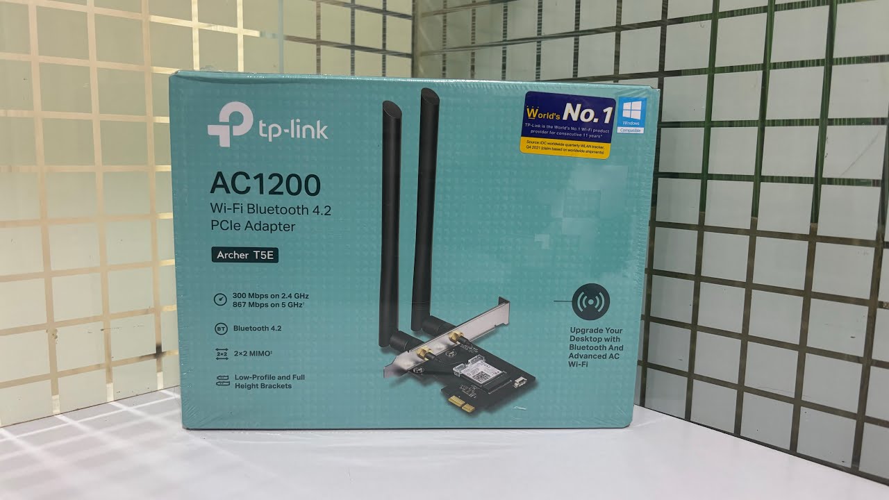 TP Link Archer T5E AC1200 Wi-Fi Bluetooth 4.2 PCIe Adapter - YouTube
