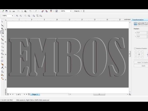 Efek Emboss di CorelDRAW | Belajar CorelDRAW Indonesia - YouTube