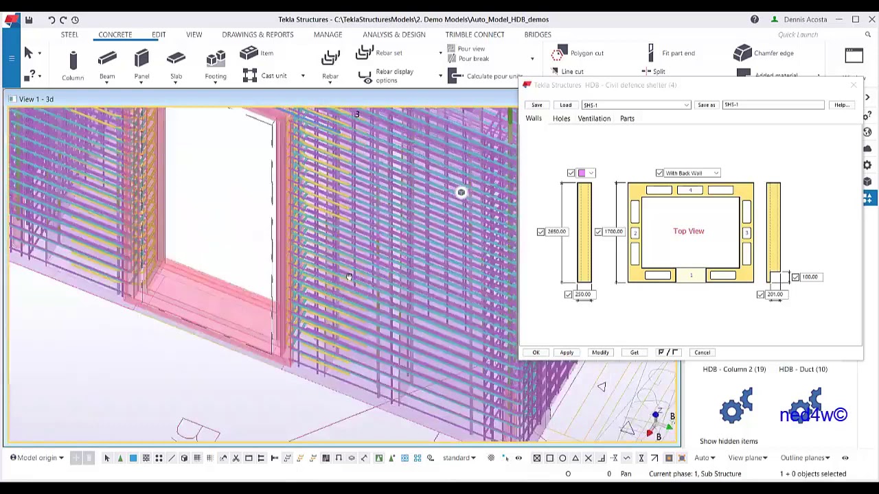 Singapore HDB Precast model with 3D reinforcement details in Tekla ...