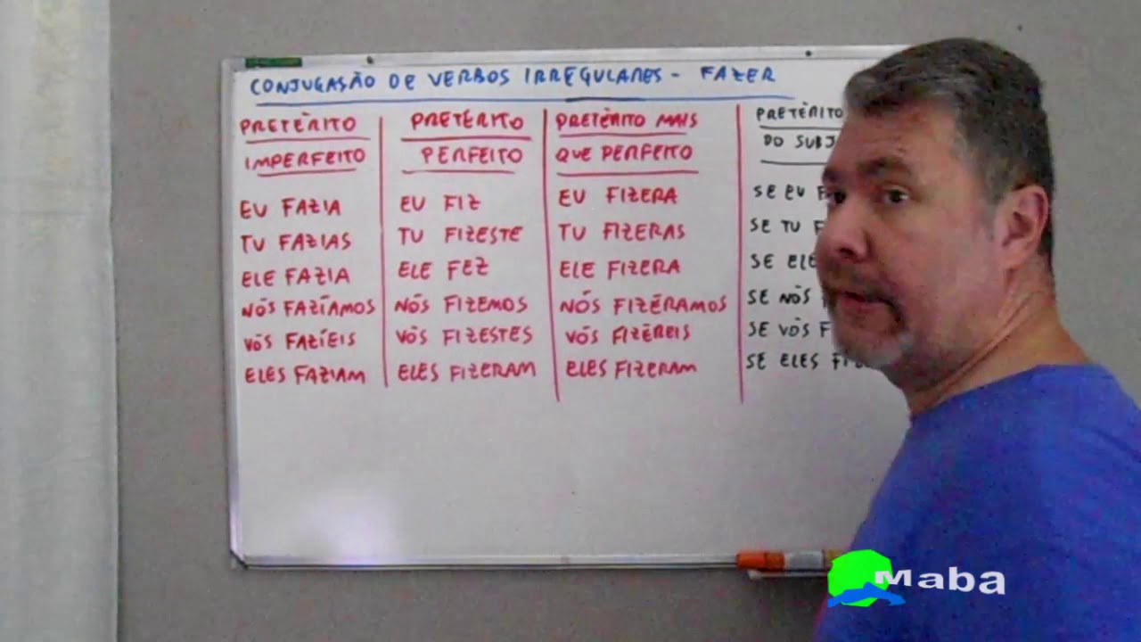 Verbos 7- Conjugação de Verbos Irregulares- Fazer- Pretérito - YouTube