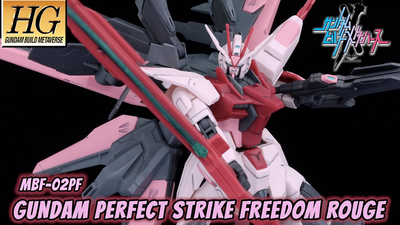 HG Gundam Perfect Strike Freedom Rouge Review | Gundam Build Metaverse ...