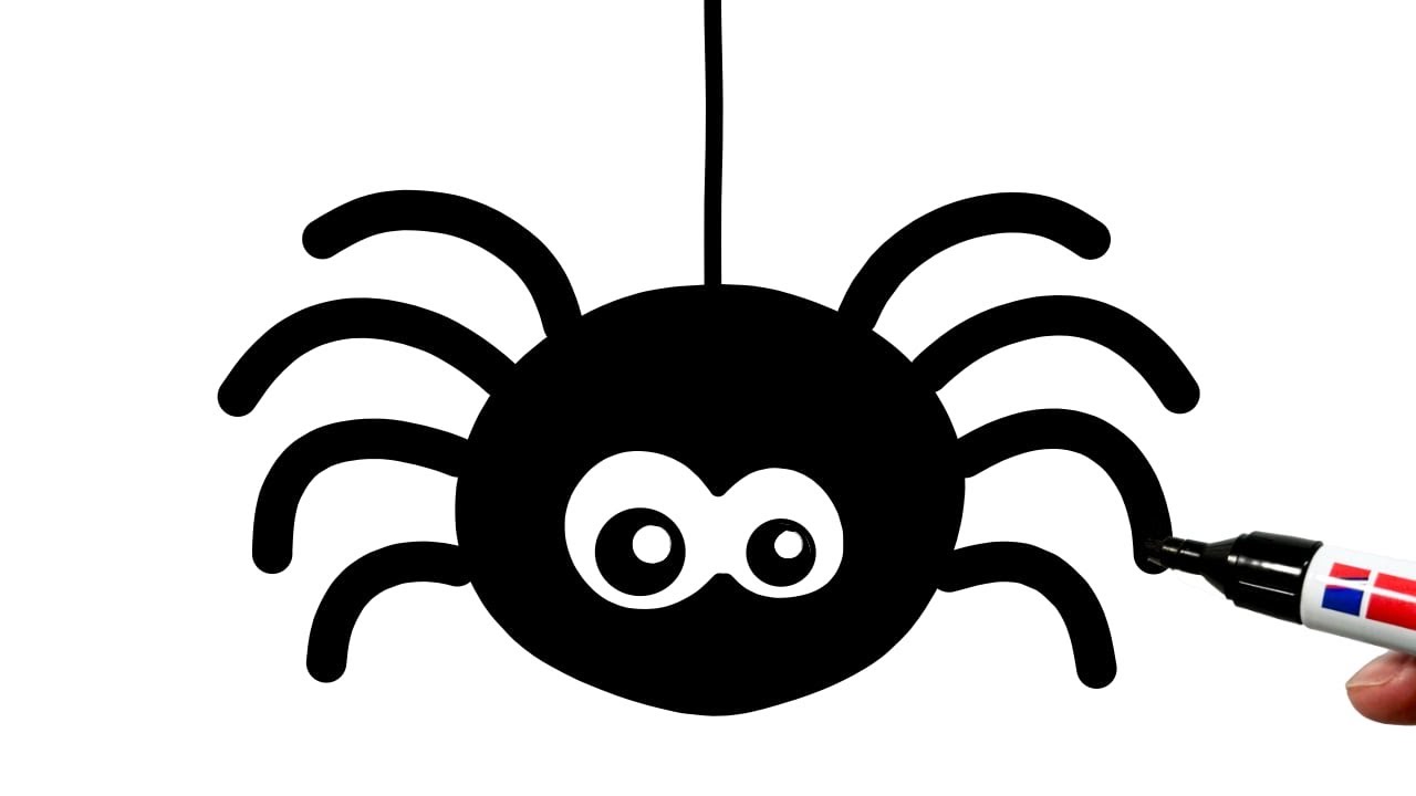 How to Draw a Cute Spider - YouTube