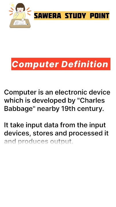 Computer Definition | Components | #computerscience #shorts #computercourse - YouTube