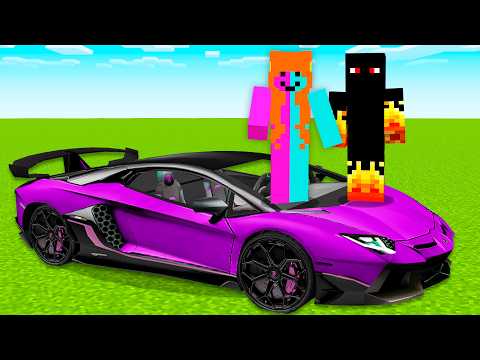 MINECRAFT'TA RULETİN RENGİNDEKİ SÜPER ARABALARI ÇALIYORUM!