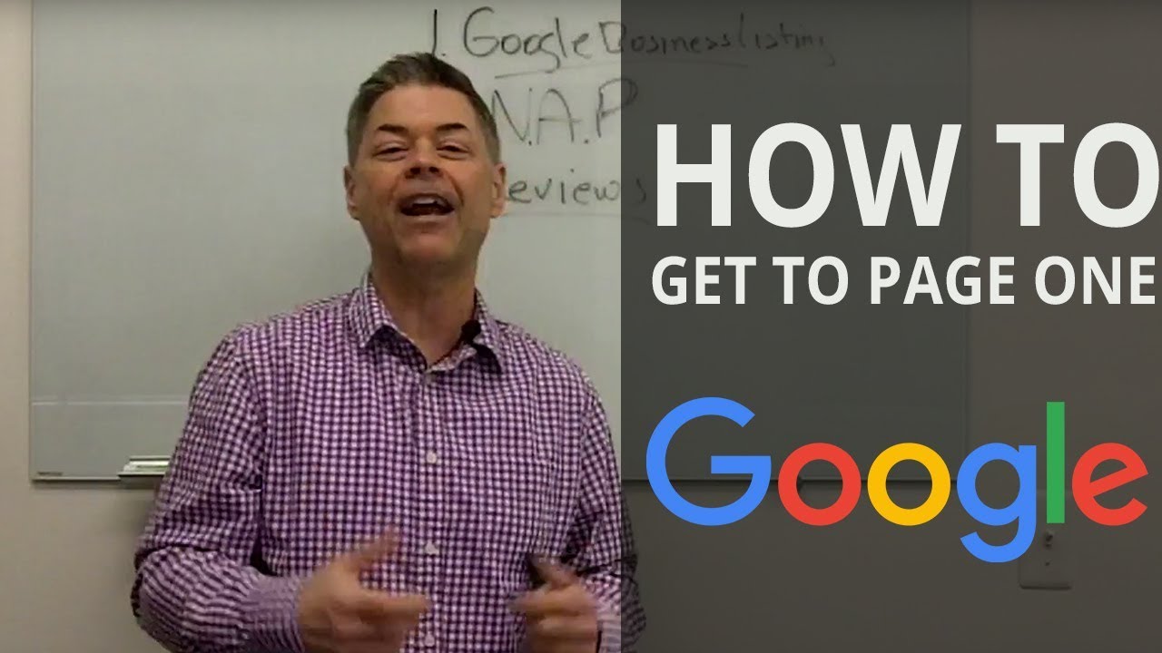 Mike's Marketing Minute - How To Get On Page 1 Of Google - YouTube