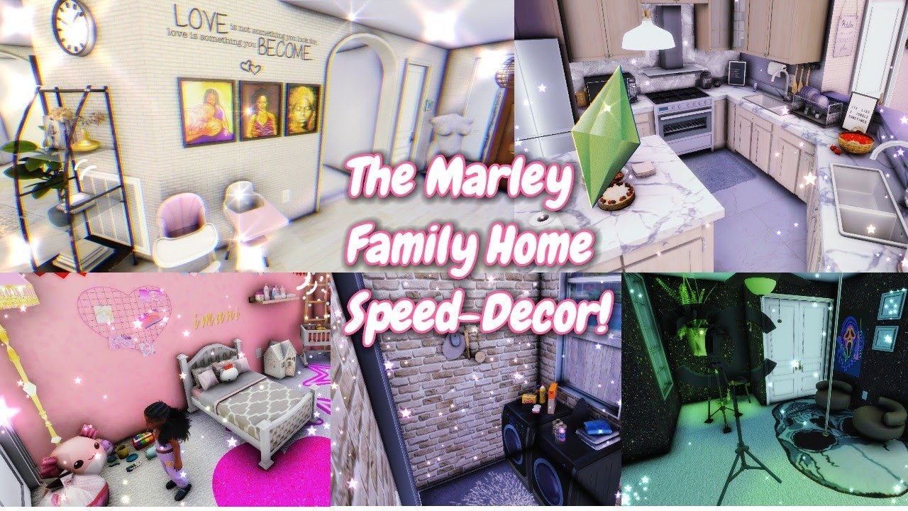 SIMS 4 SPEED-DECOR🏠🔑 | The Marley Family Home | NEW HOUSE!! - YouTube