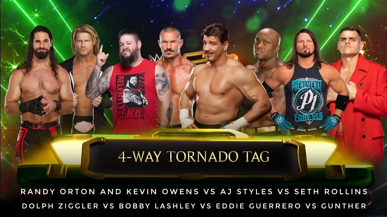 Randy Orton and Kevin Owens vs Ajay styles vs seth Rollins vs Bobby ...