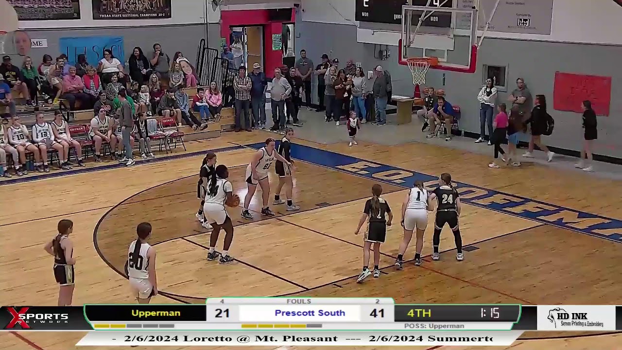 Prescott South Middle vs Upperman Middle - Girls Basketball - 2_3_2024 ...