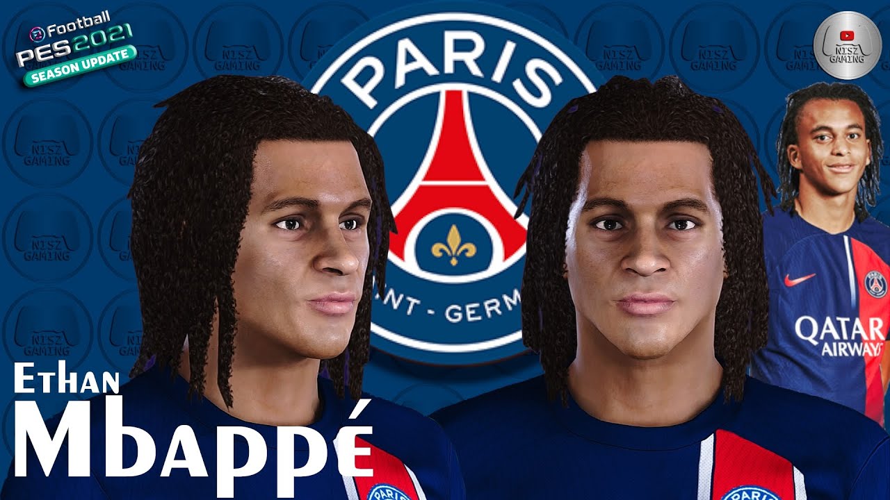 Ethan Mbappe Face PES 2021 Paris Saint-Germain NISZ Gaming | PES 2020 ...