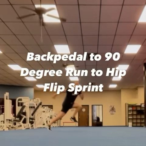Backpedal to 90 Degree Run to Hip Flip Sprint #trainlikethepros - YouTube