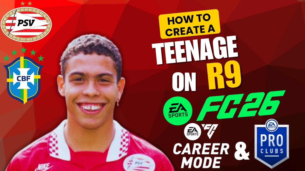 How to create a Teenage R9 on fc 26 for pro clubs and career mode - YouTube