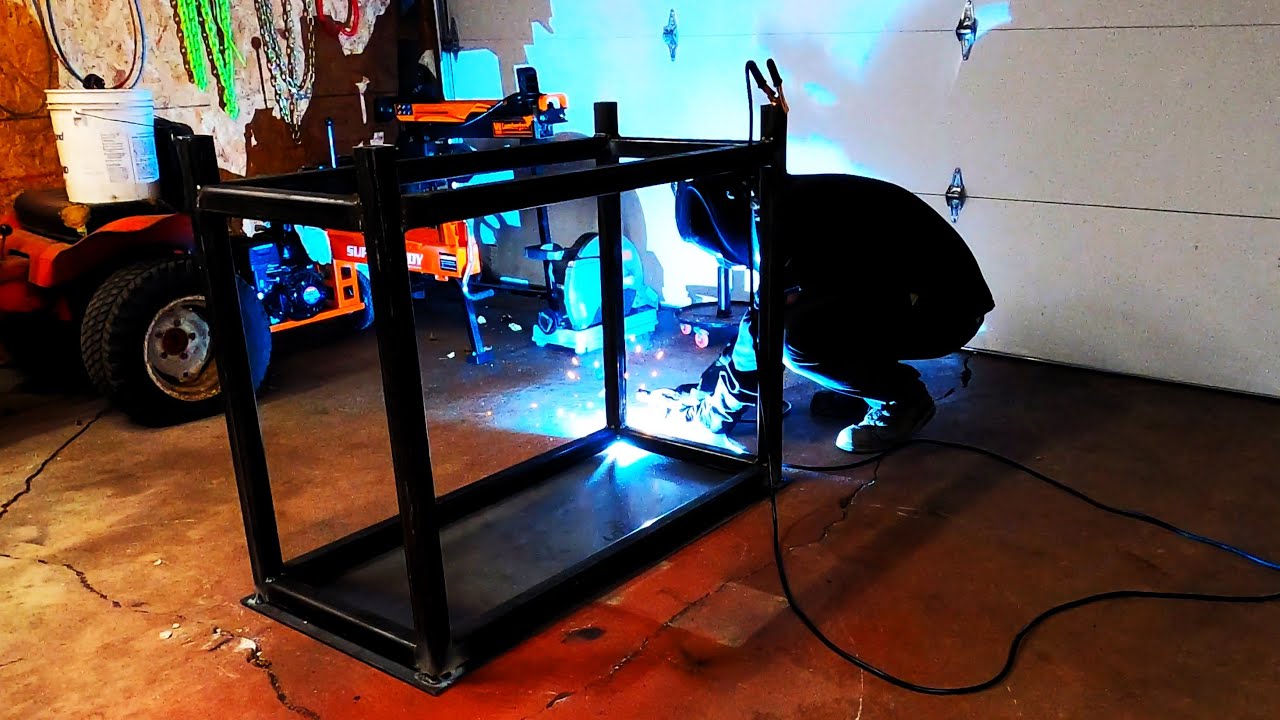 Fabricating a Heavy Welding Bench out of 1/4-inch Steel - YouTube