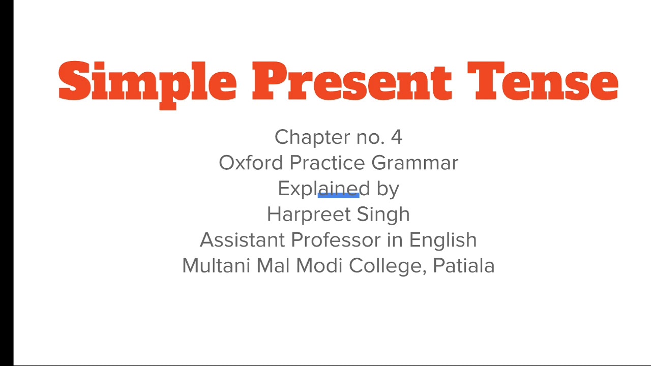 Present Simple (Oxford Grammar) - YouTube