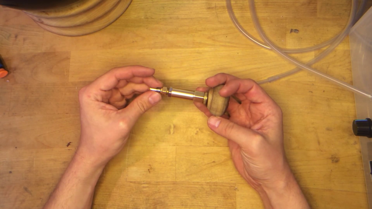 Home made hand control pneumatic graver and engraving setup - YouTube