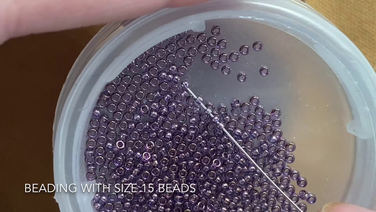Beading with size 15 seed beads - YouTube