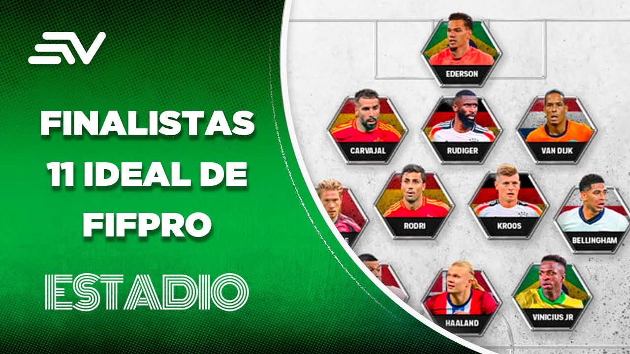 Estos son los 26 finalistas al once ideal de la FIFPro 2024 | Estadio | Ecuavisa - YouTube
