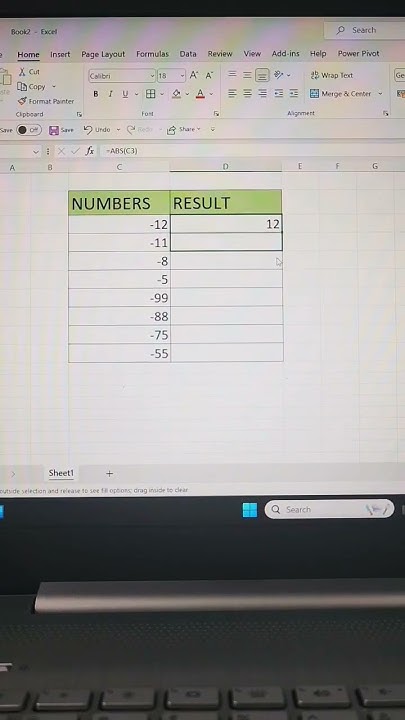 Convert Negative Numbers Into Postive Number 2 Method Used Excel Excelfunction Exceltutorial