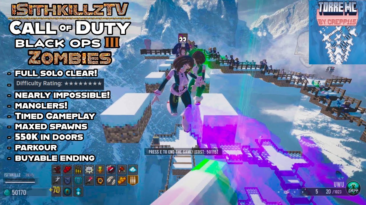 Beating the impossible Torre MC (Minecraft Tower). One of the hardest maps ever - Bo3 custom ...