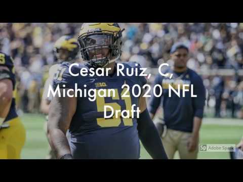 Cesar Ruiz C Michigan 2020 NFL Draft - YouTube