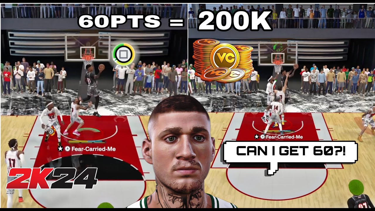 200K VC 60 POINT REC CHALLENGE ON NBA 2K24 WITH MY OVERPOWERED ...