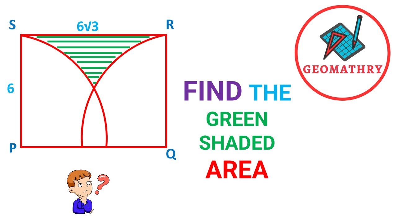How We Can Calculate the Green Shaded Area ? | Learn This Geometry Tips - YouTube