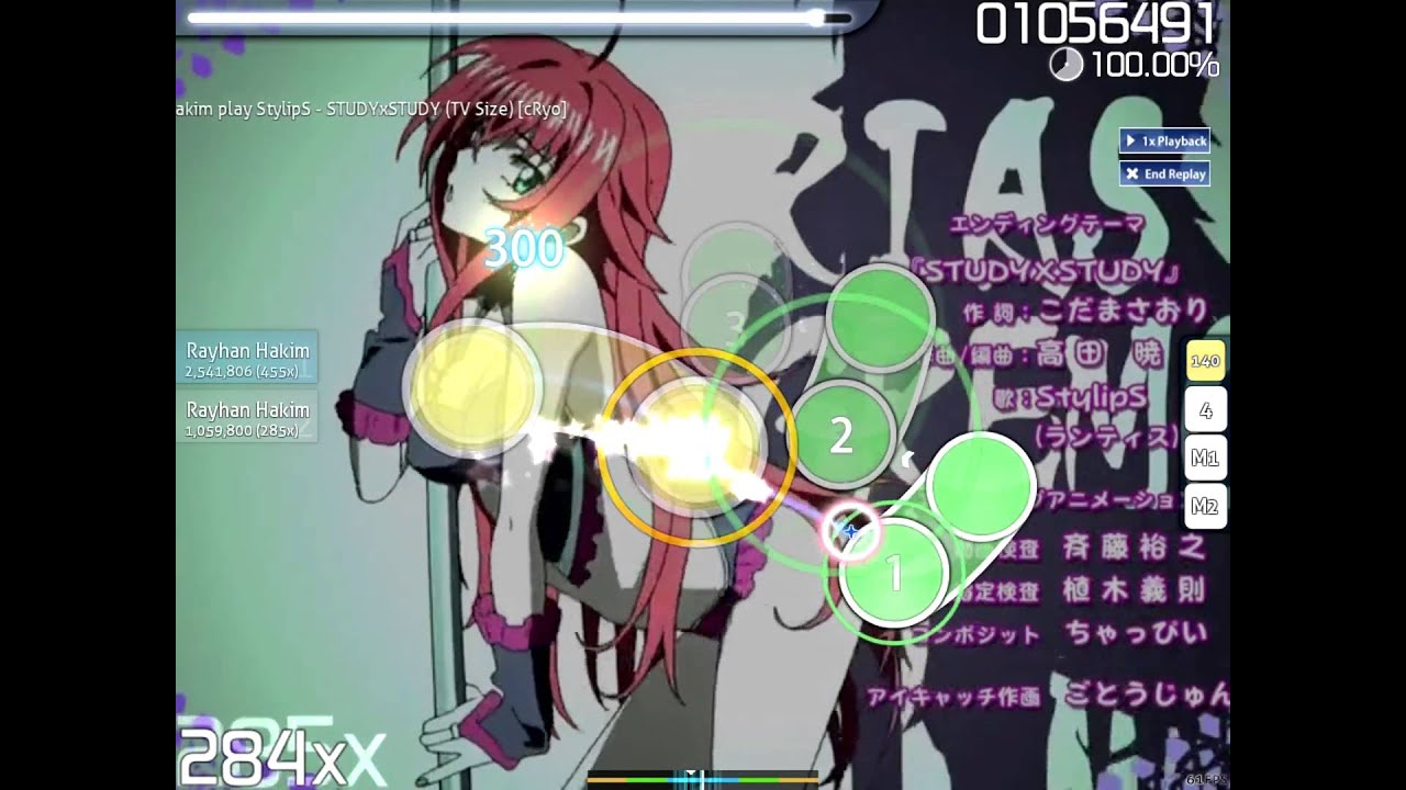 [osu!] StylipS - STUDYxSTUDY (TV Size) (Rayhan Hakim) - YouTube