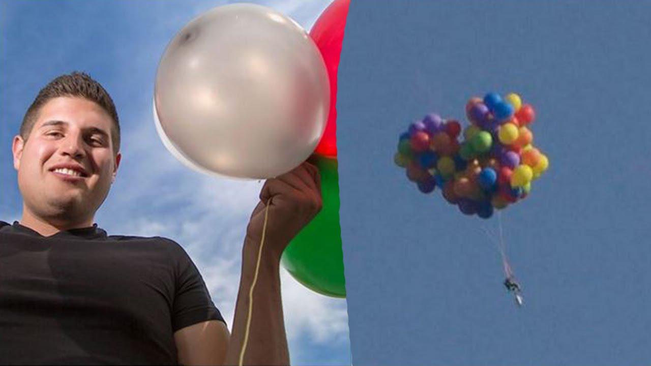 Real Life Disney's Up - Man Attaches Helium Balloons To His Chair ...