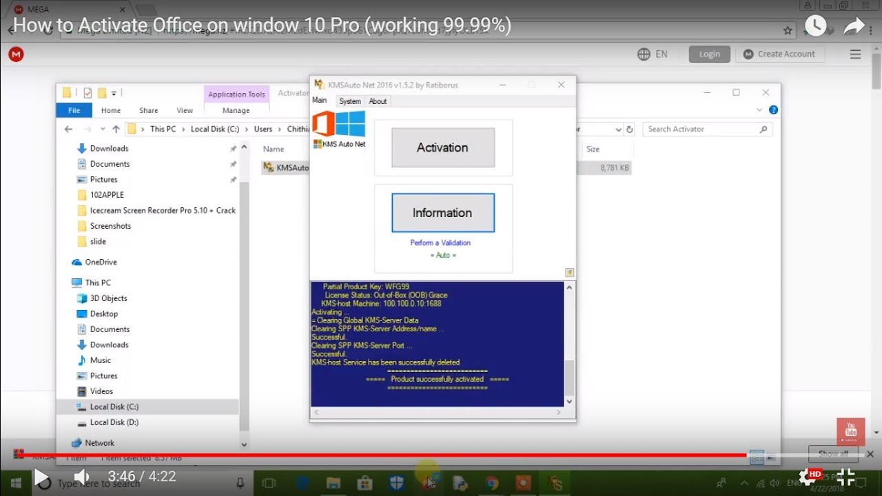 How to Activate Office on window 10 Pro (working 100%) - YouTube