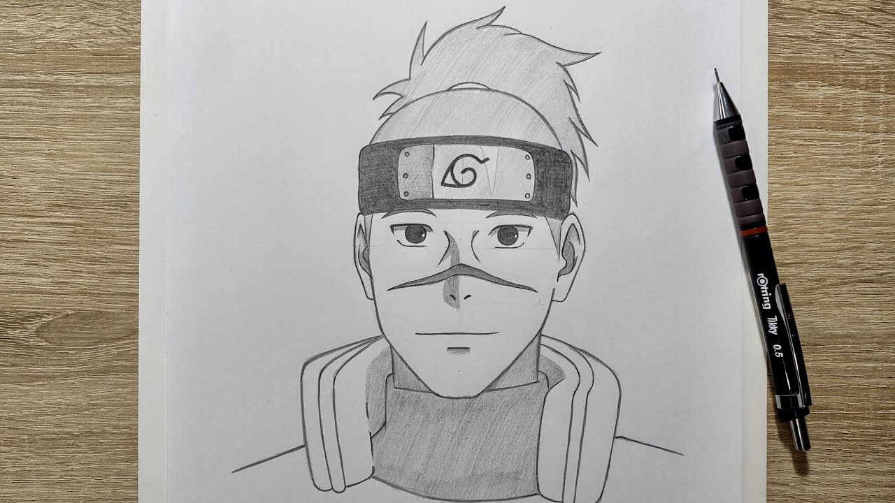 how to draw iruka step by step [ Naruto ] - YouTube