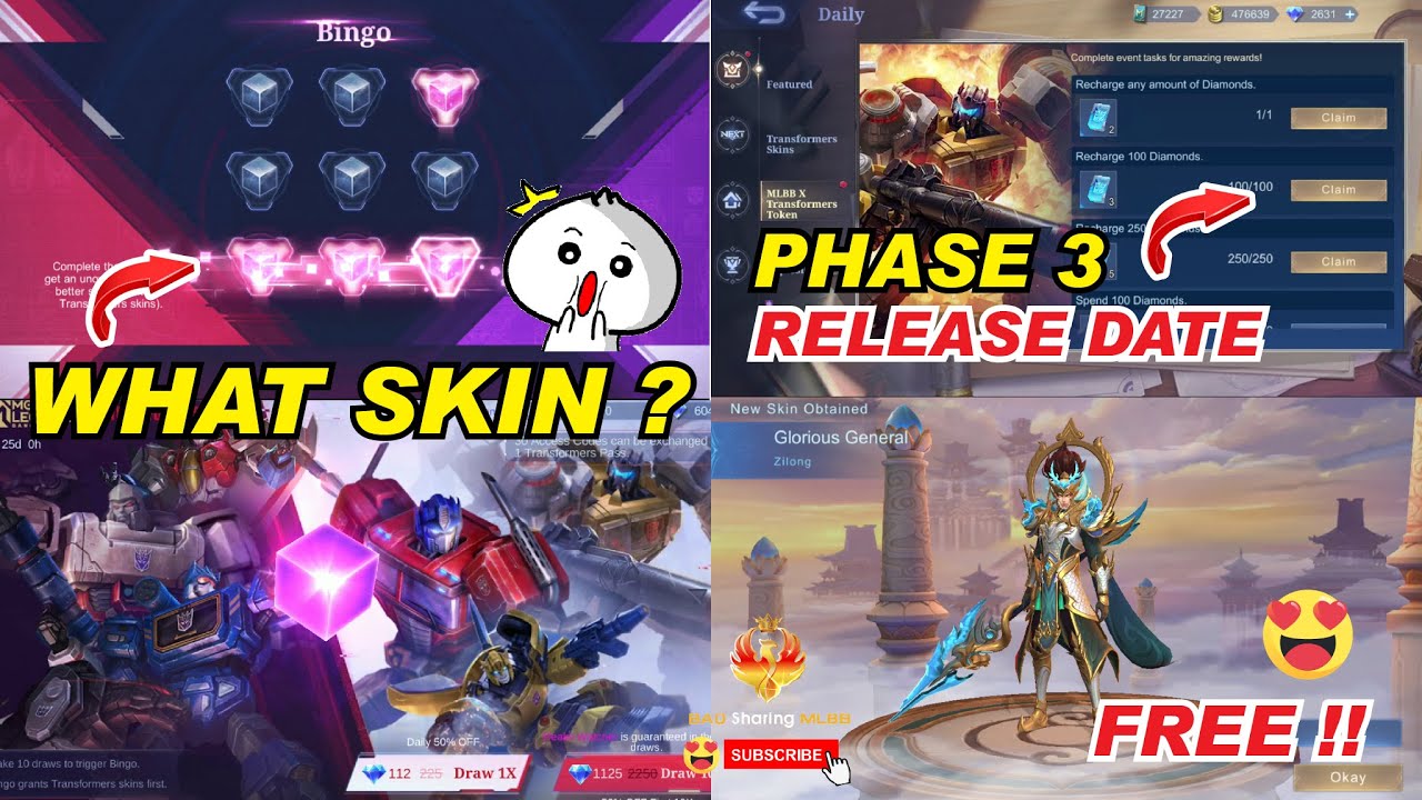 FREE Transformer Skin PHASE 2 MLBB Event Draw | PHASE 3 (3rd ) Release ...