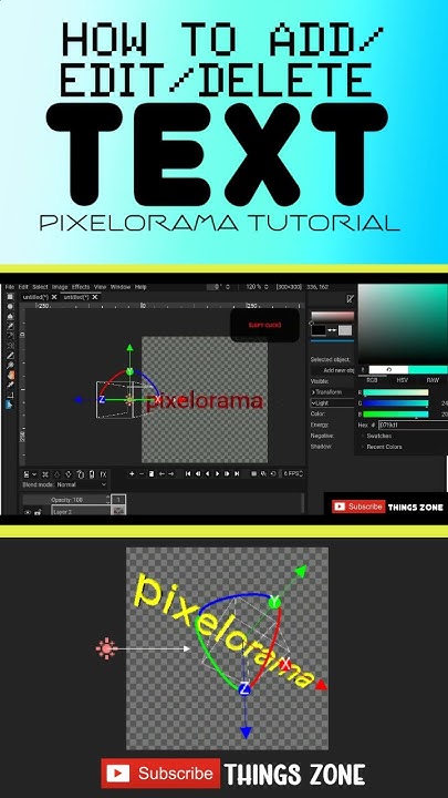 Pixelorama Tutorial/How to add, edit and delete text. Cómo agregar ...
