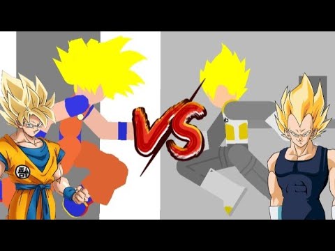 Goku vs vegeta Stick fight- Stick nodes! - YouTube